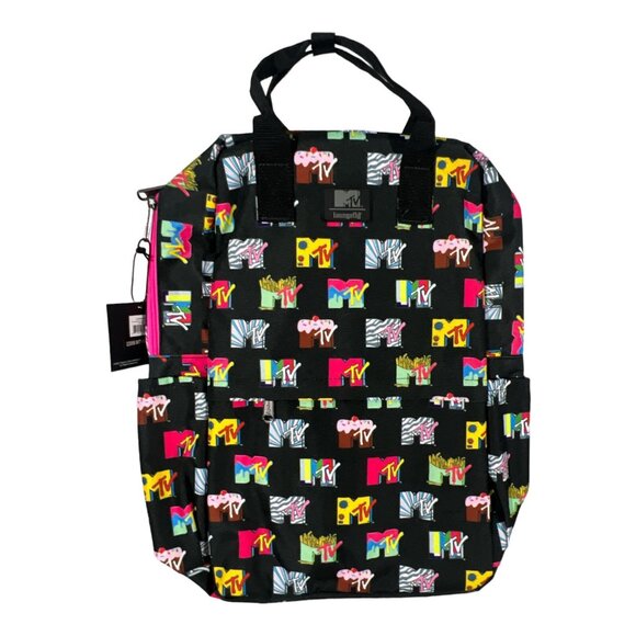 Loungefly | Bags | New Retro Loungefly Mtv Logo Backpack Nylon Nwt ...